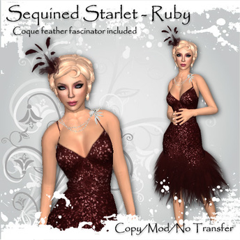 Second Life Marketplace - *ICING* Sequined Starlet - Ruby